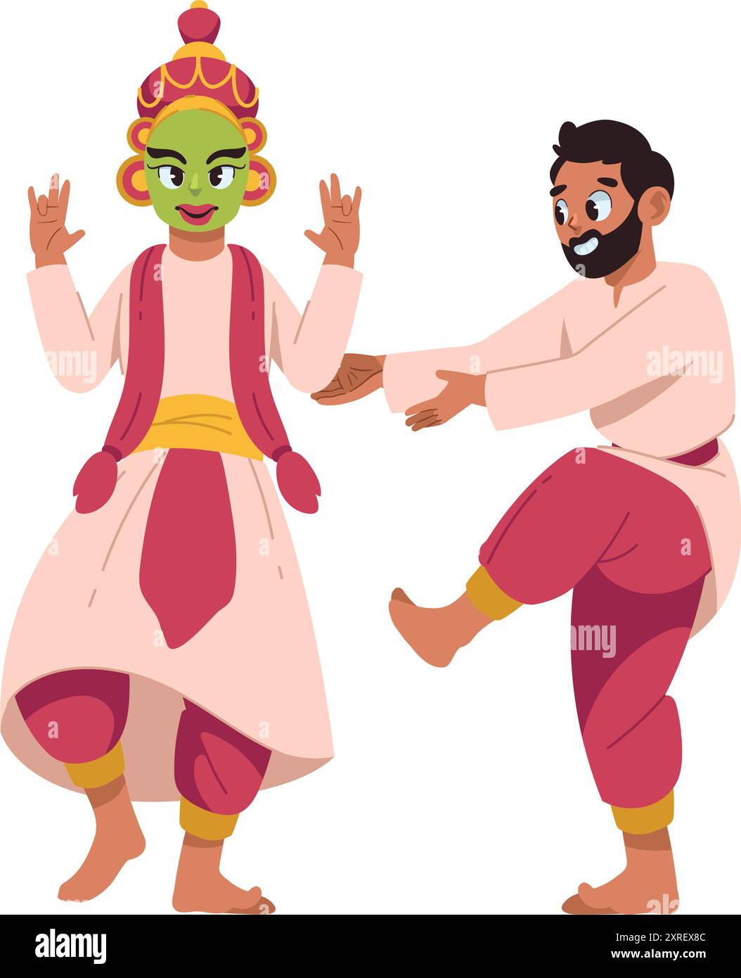 people celebrating onam traditional festival Stock Vector Image & Art ...