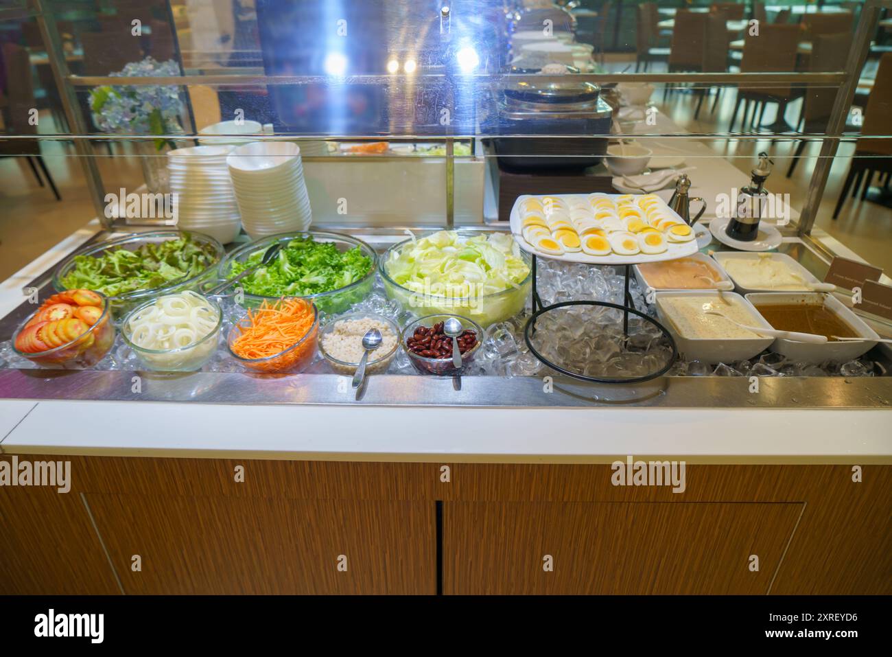 Various vegetable served on a buffet line in restaurants Stock Photo ...