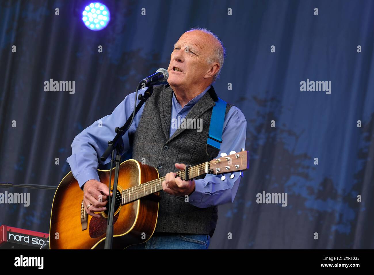 English comedian, folk singer and guitarist, Richard Digance performs ...