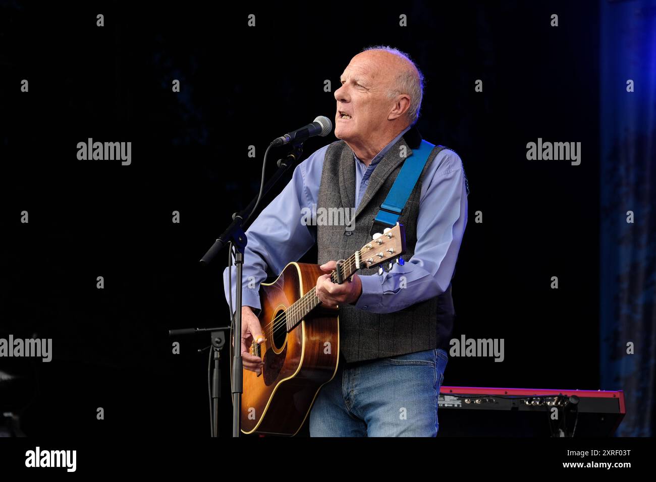 English comedian, folk singer and guitarist, Richard Digance performs ...