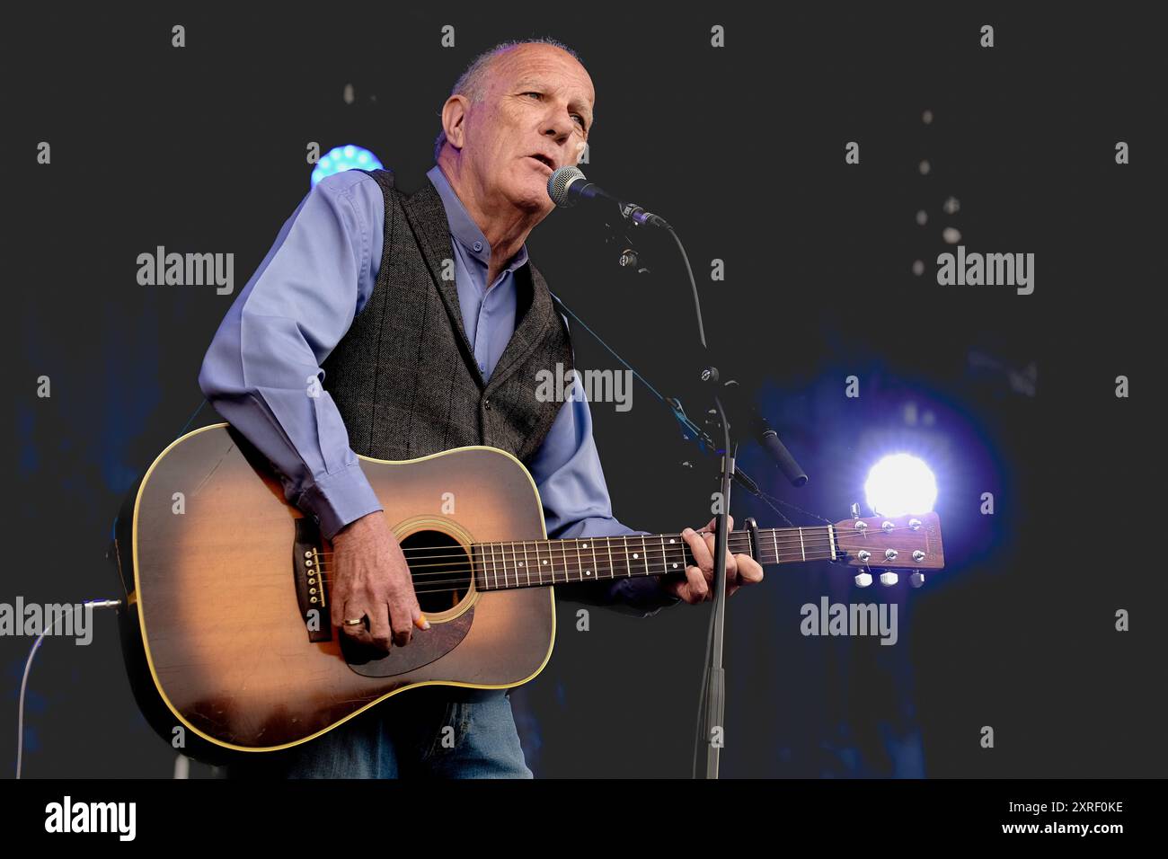 English comedian, folk singer and guitarist, Richard Digance performs ...