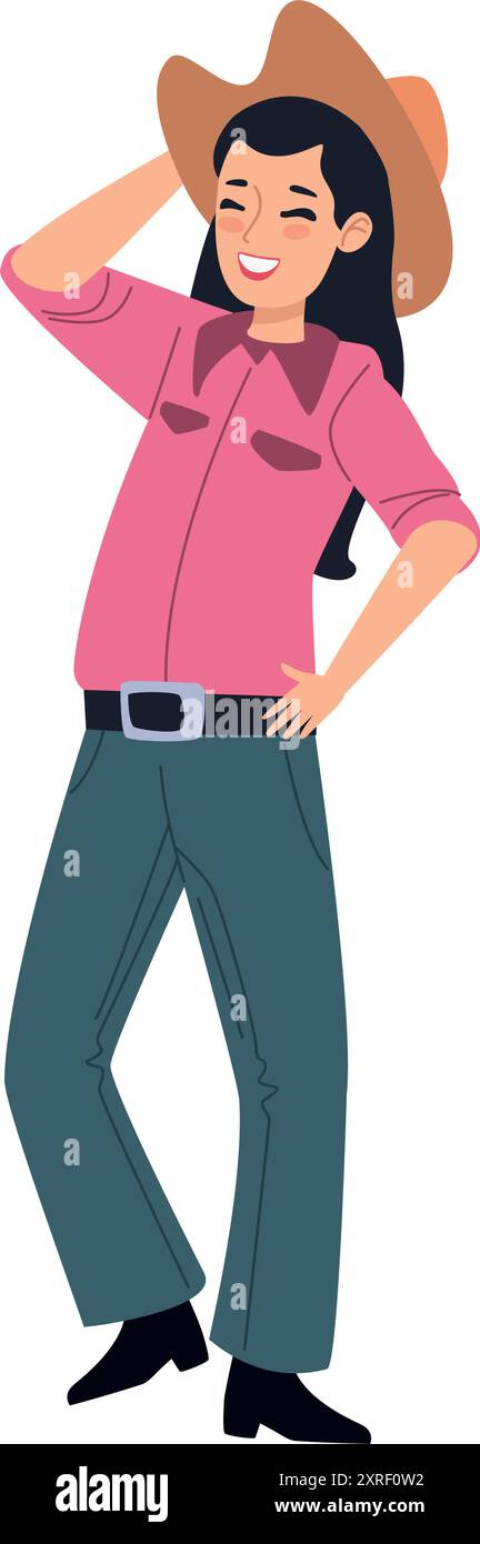 western style female character Stock Vector Image & Art - Alamy