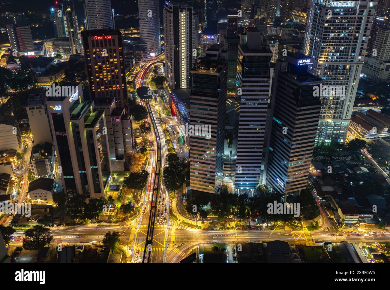 A picture of the Chow Kit district near the Kuala Lumpur downtown, at ...