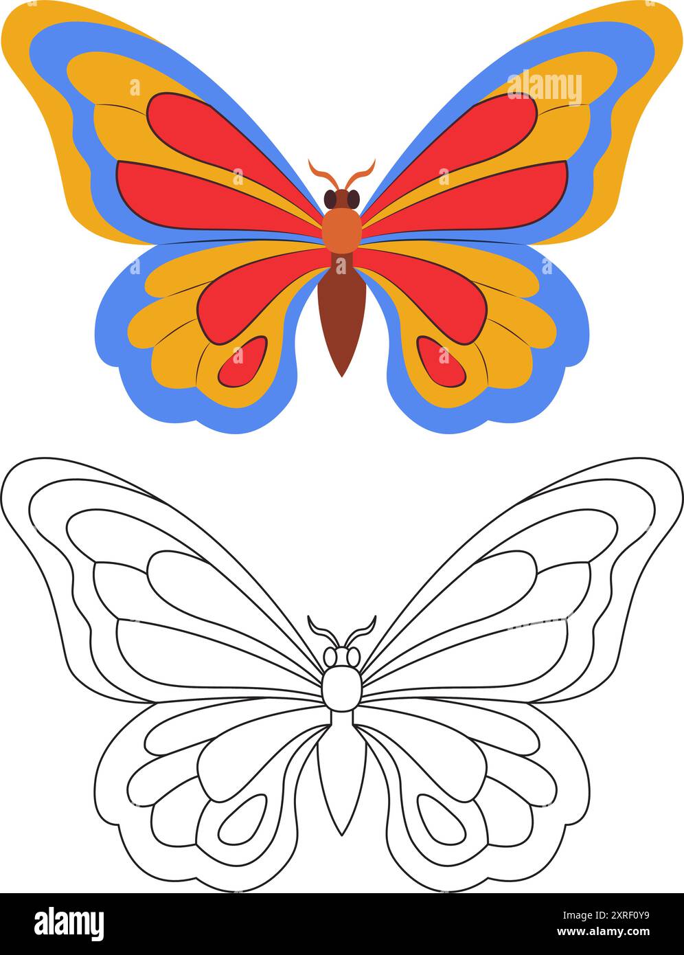 Butterfly Drawing Color For Kids