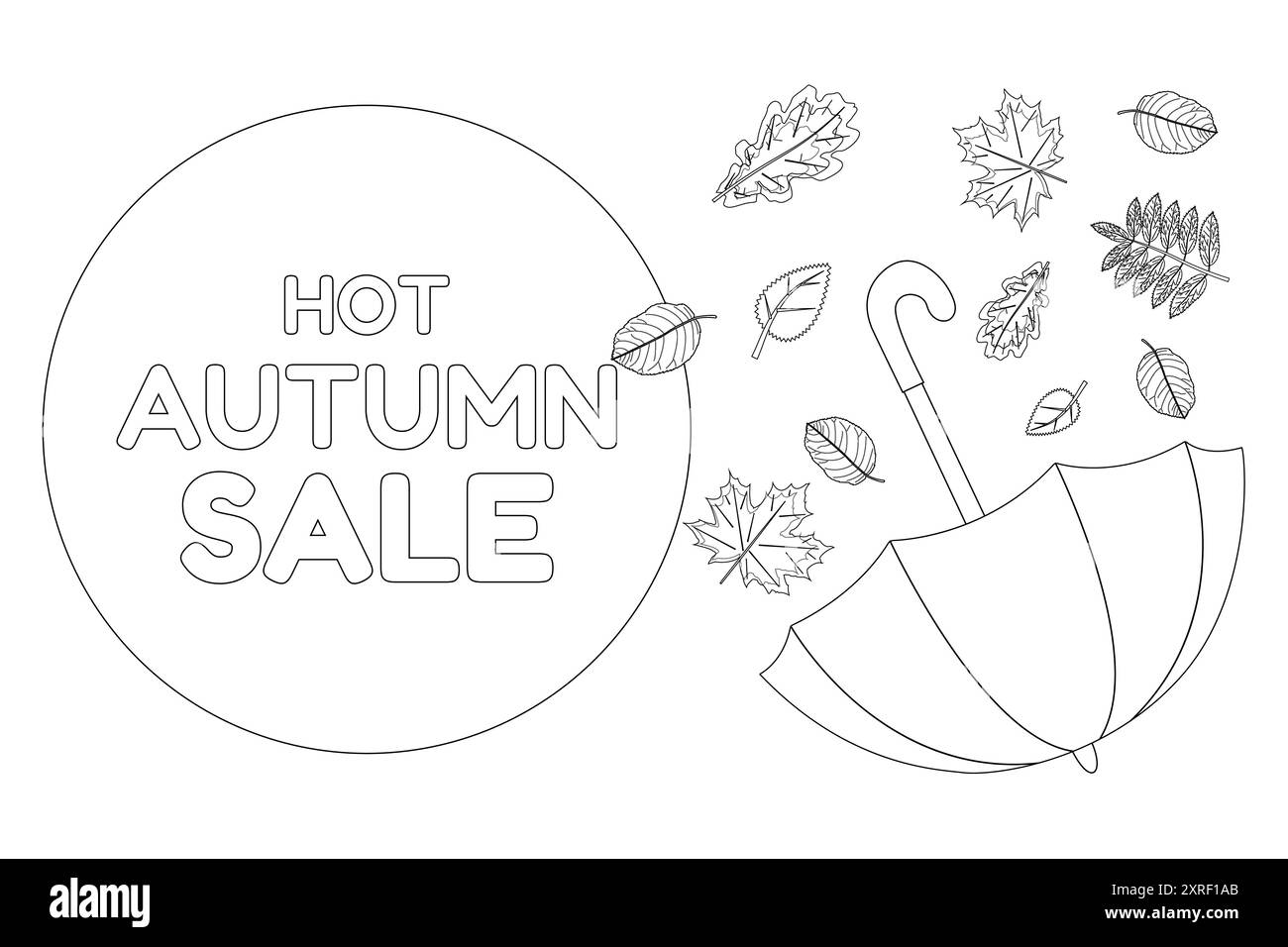 Umbrella coloring page hi-res stock photography and images - Alamy