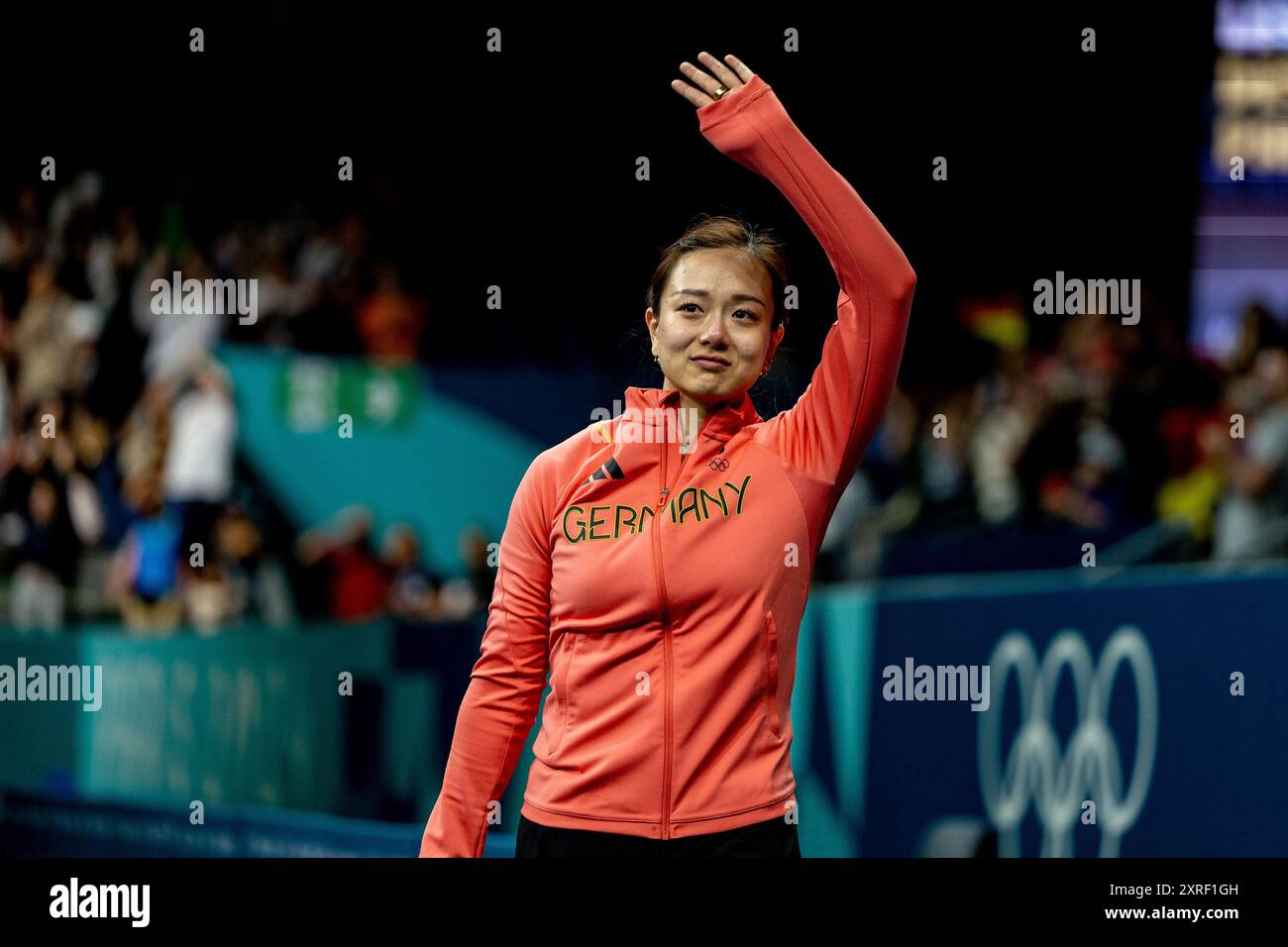 Emotion bei WAN Yuan (GER) nach dem Spiel FRA, Olympische Spiele Paris ...