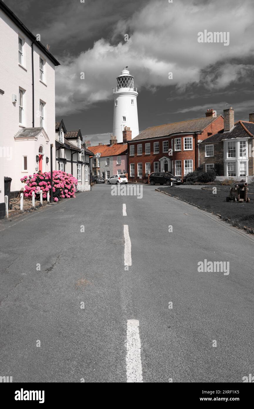 Partially desaturated image of Southwold Lighthouse, Suffolk ...