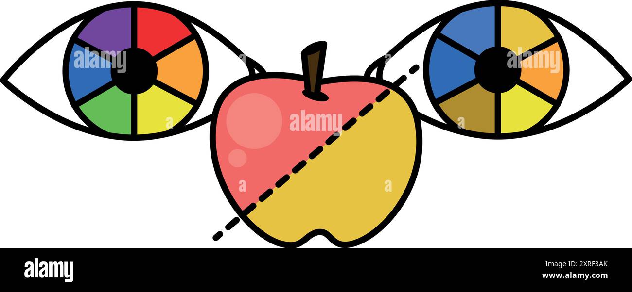 colour blindness and normal vision Stock Vector Image & Art - Alamy