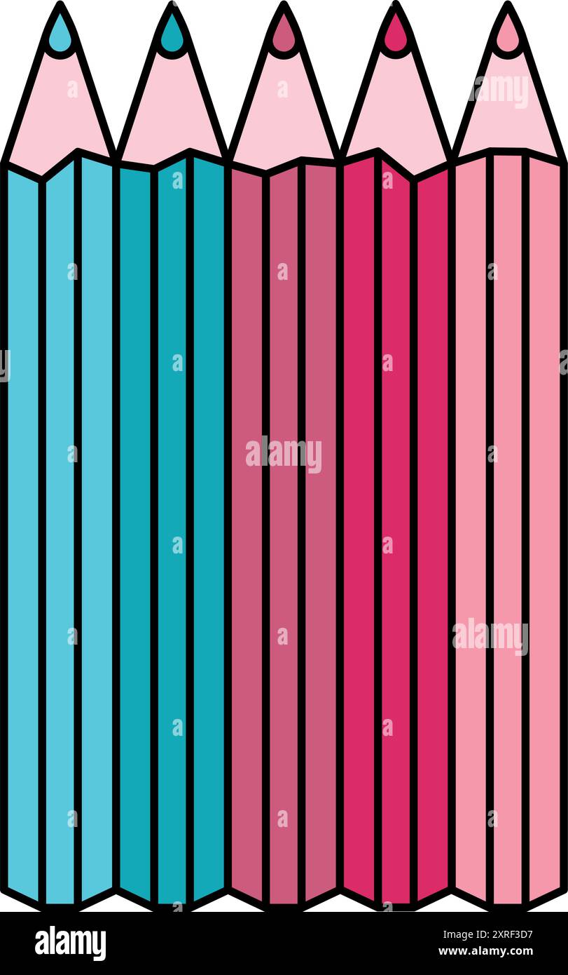 color pencils cartoon Stock Vector Image & Art - Alamy
