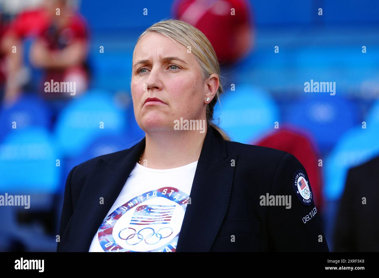 USA manager Emma Hayes during the Women's Gold Medal Match at Parc des ...