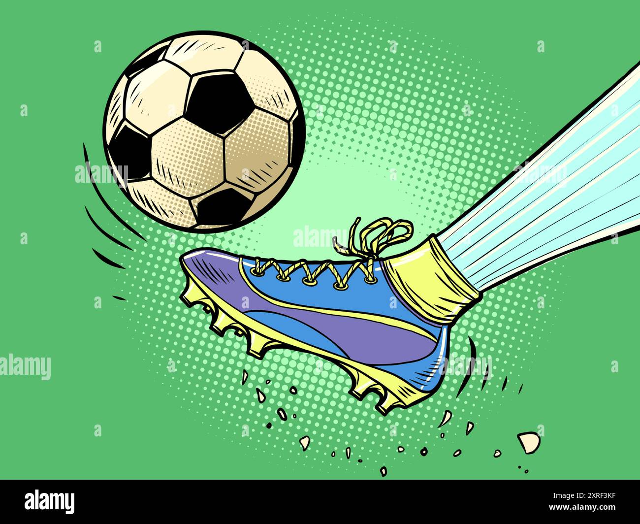Soccer kicks Stock Vector Images - Alamy
