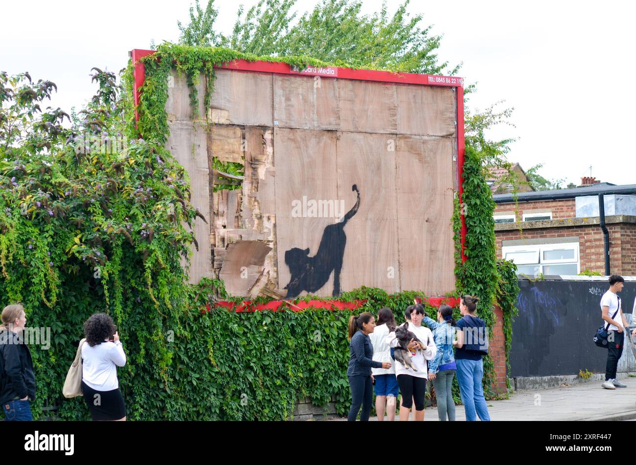 London, UK. August 10, 2024. Banky’s sixth artwork in one week was ...