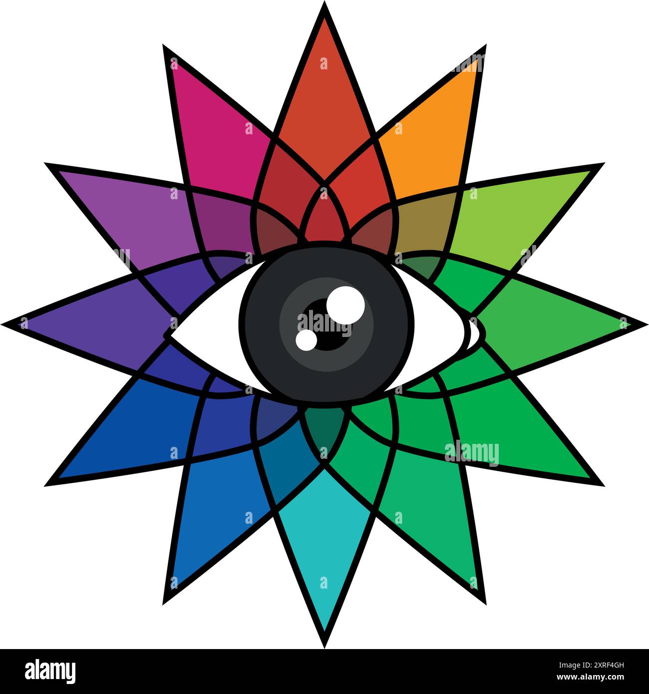 eye with colour blindness Stock Vector Image & Art - Alamy