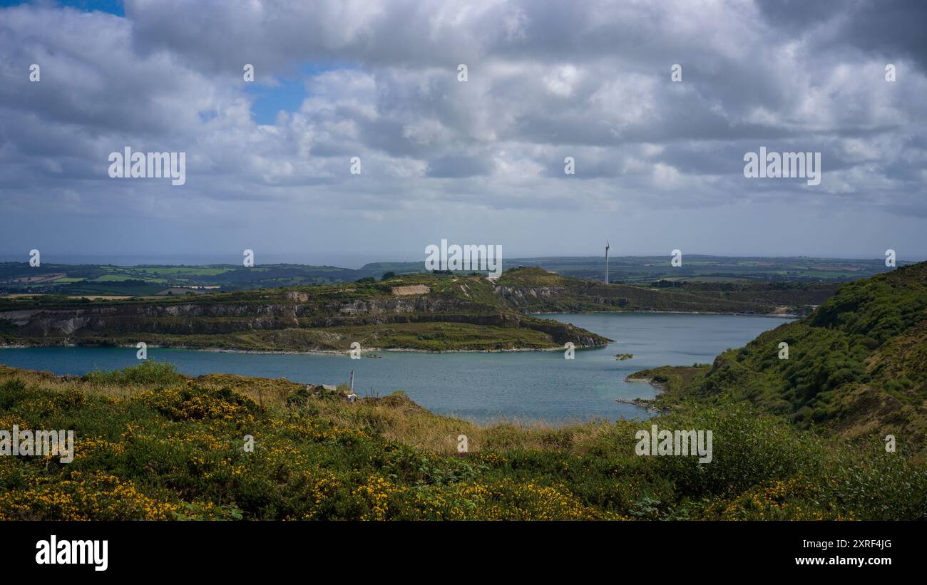 China Clay Slag Slurry Heaps at Blackpool Pit nr St Austell Cornwall ...