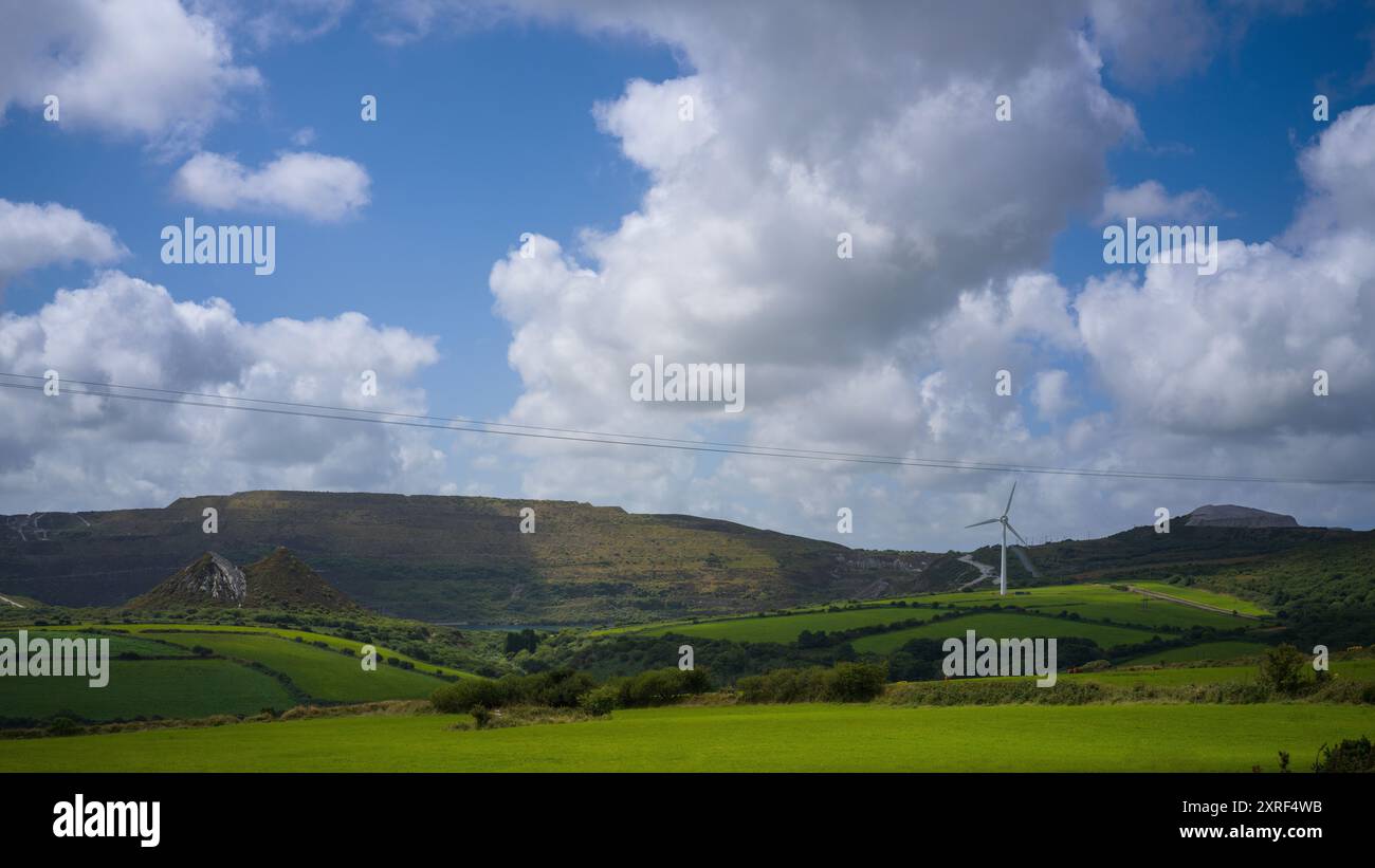China Clay Slag Slurry Heaps at Blackpool Pit nr St Austell Cornwall ...