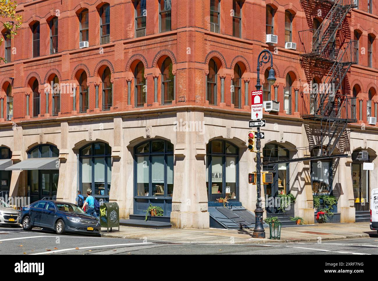 47 Hudson Street, Tribeca West Historic District, is a brick-and-stone ...