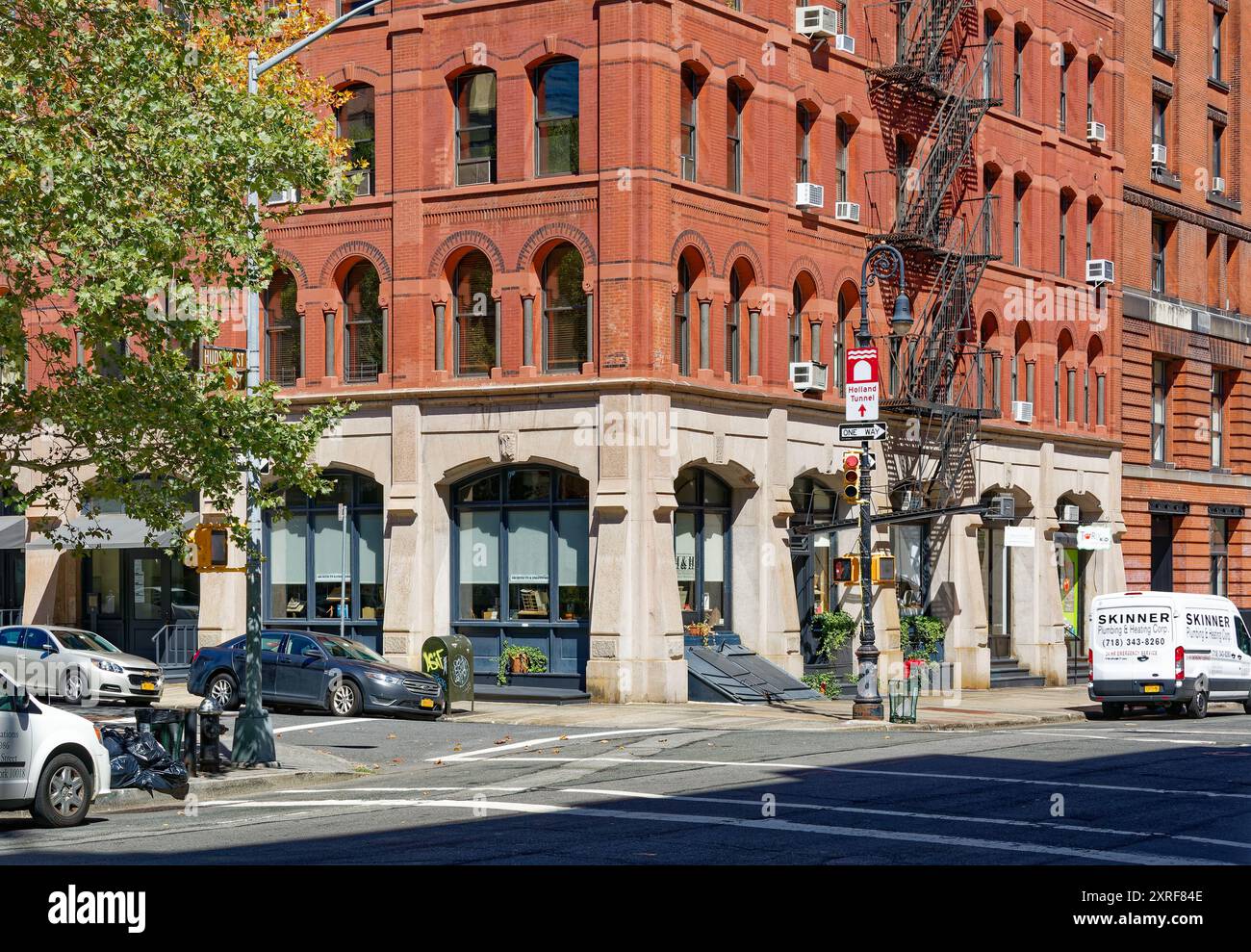 47 Hudson Street, Tribeca West Historic District, is a brick-and-stone ...