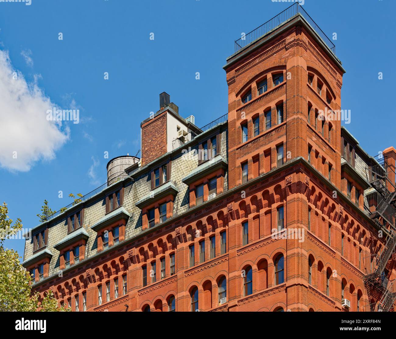 Detail: 47 Hudson Street, Tribeca West Historic District, a brick-and ...