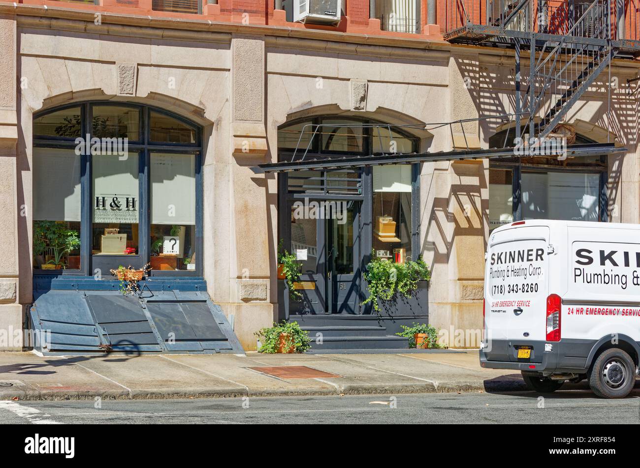 Detail: 47 Hudson Street, Tribeca West Historic District, a brick-and ...