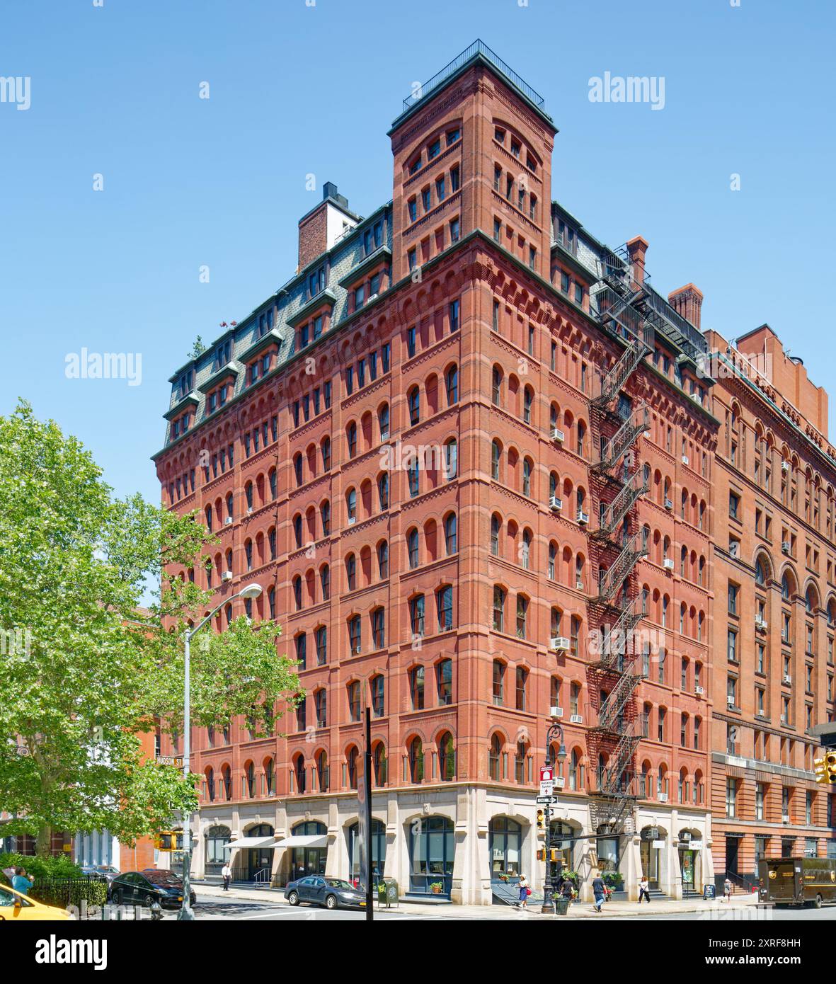 47 Hudson Street, Tribeca West Historic District, is a brick-and-stone ...