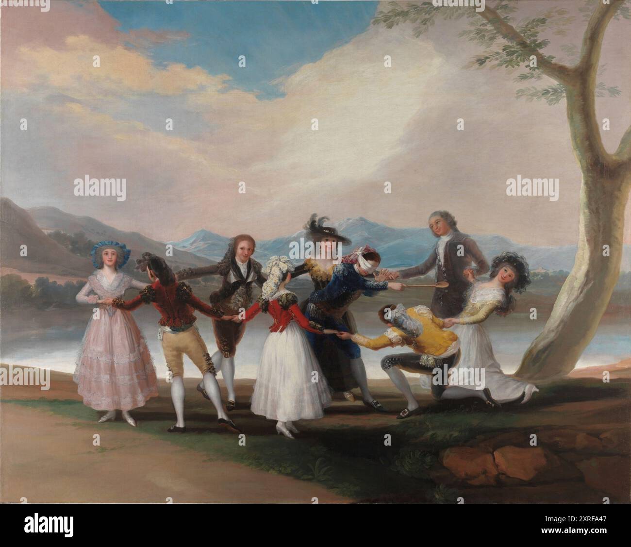 Blind Man's Bluff painting by Francisco de Goya Stock Photo - Alamy