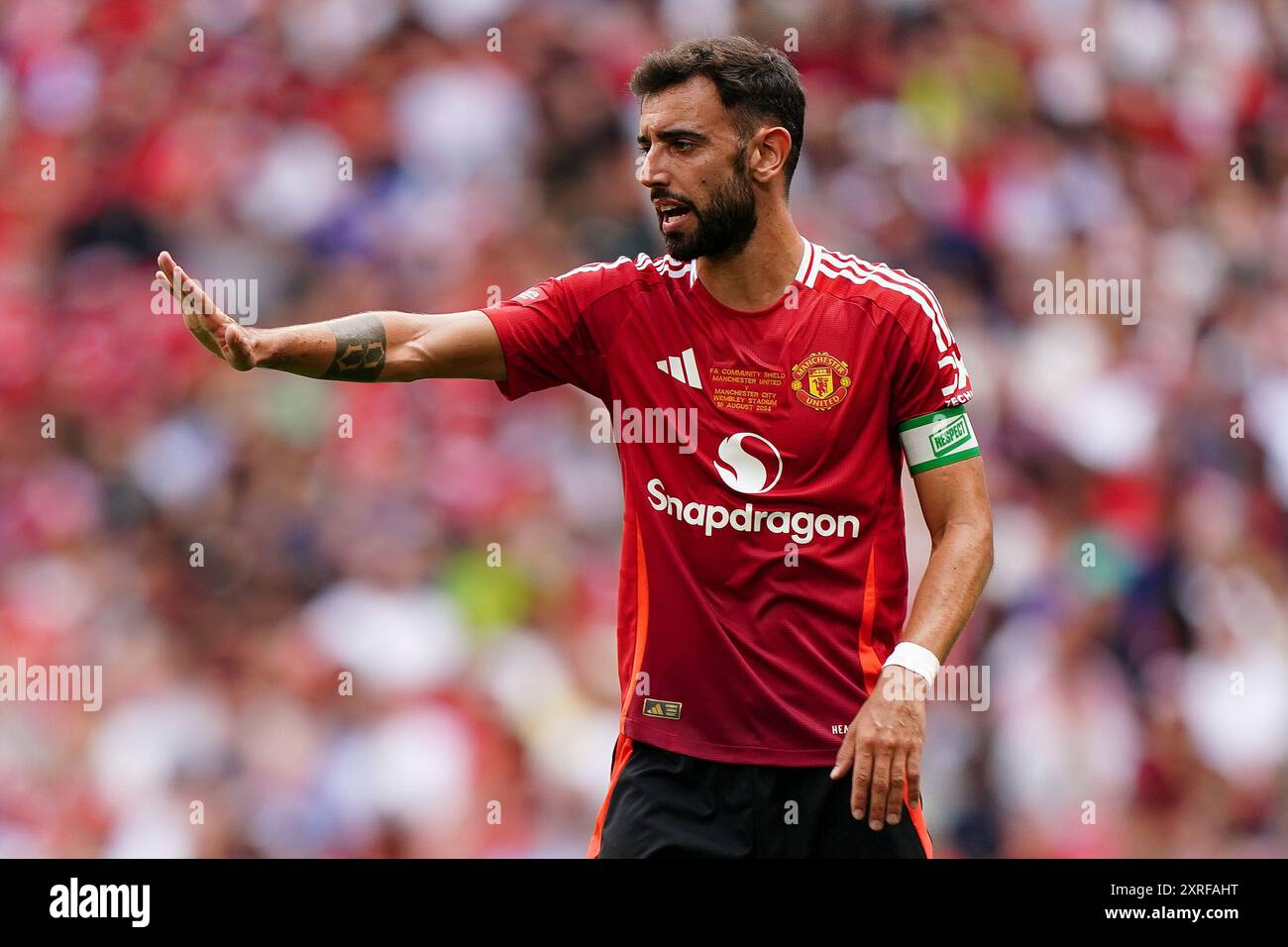 Manchester United's Bruno Fernandes during the FA Community Shield ...