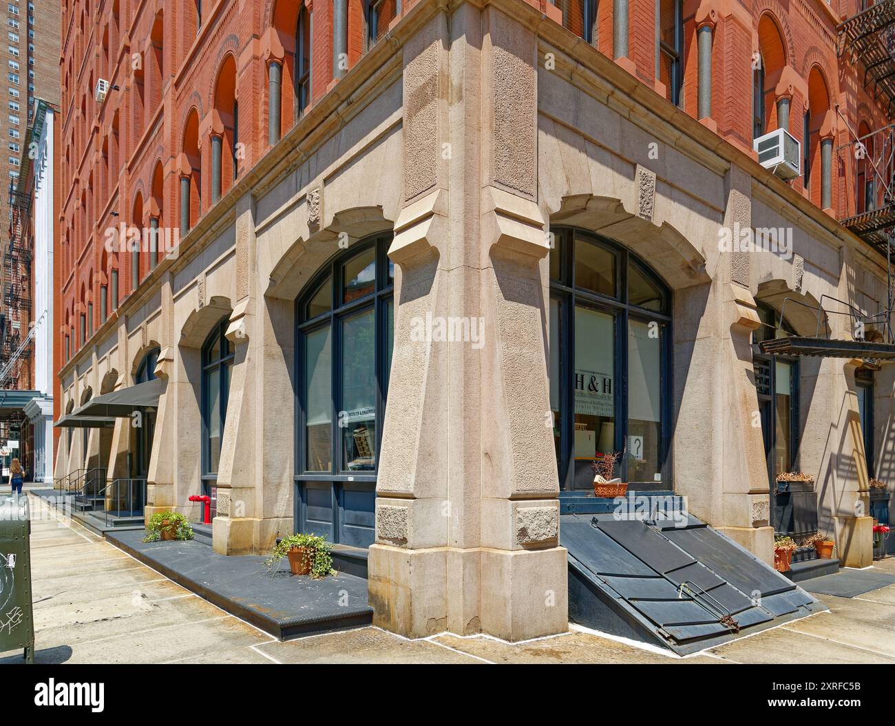 Detail: 47 Hudson Street, Tribeca West Historic District, a brick-and ...