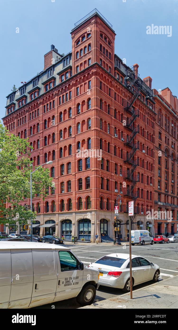 47 Hudson Street, Tribeca West Historic District, is a brick-and-stone ...