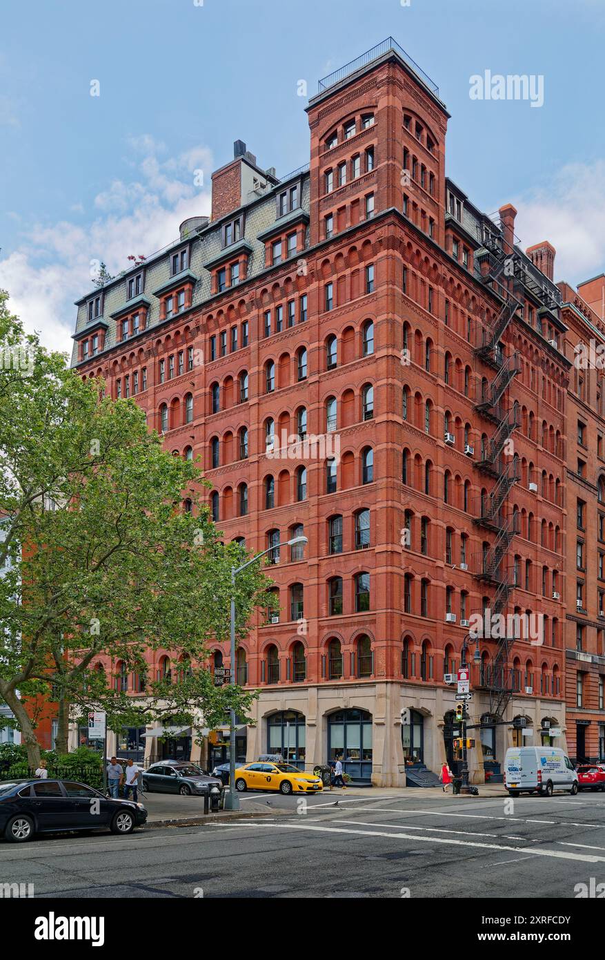 47 Hudson Street, Tribeca West Historic District, is a brick-and-stone ...