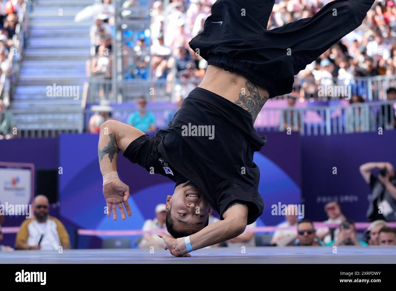 South Korea's Kim Hong-Yul, known as B-Boy Hongten competes during the ...