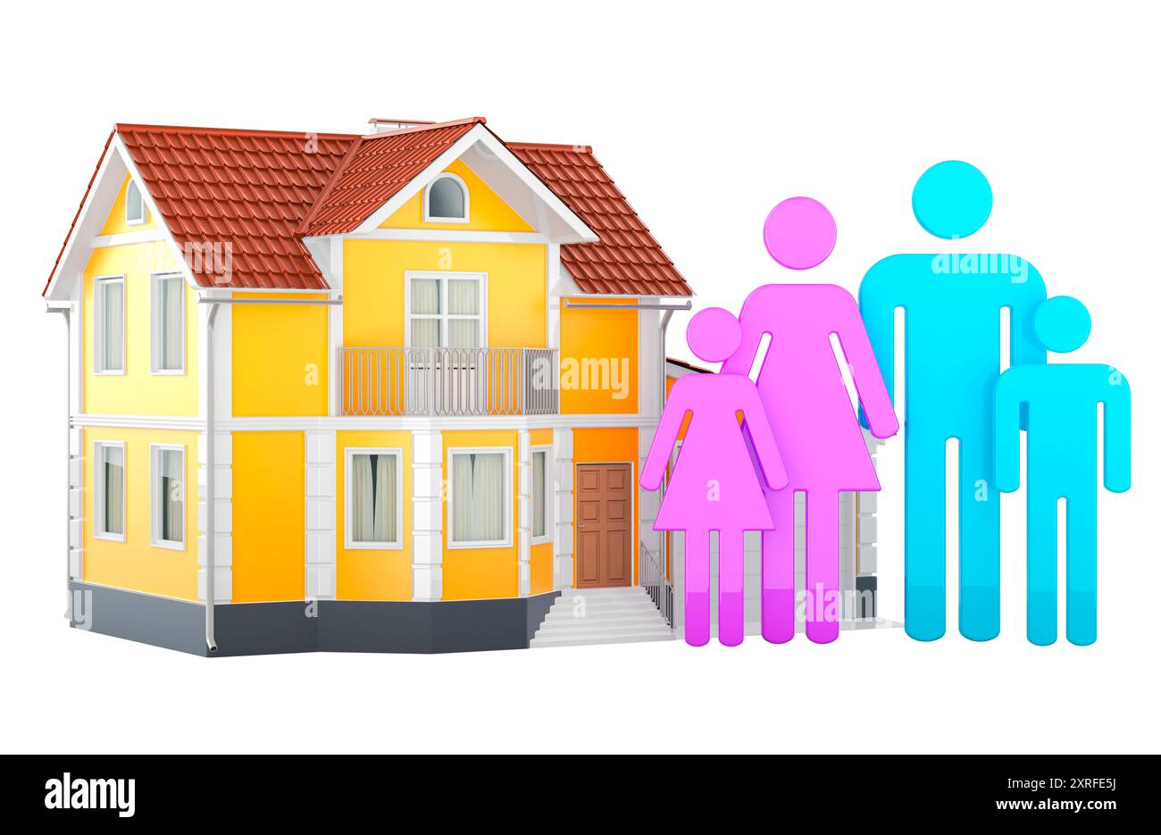 3d rendering silhouettes people Cut Out Stock Images & Pictures - Alamy