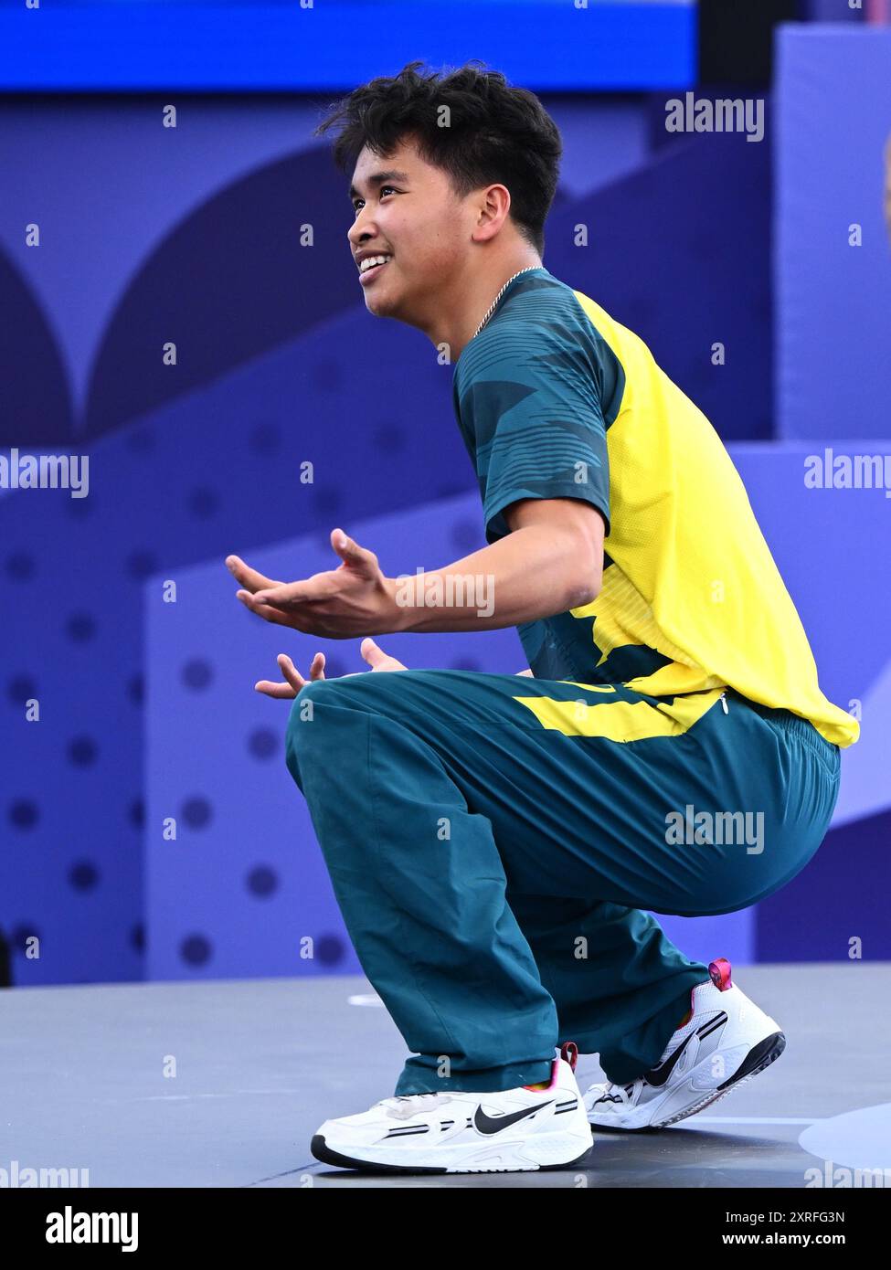 Paris, France. 10th Aug, 2024. Australian breaker Jeff Dunne, also ...