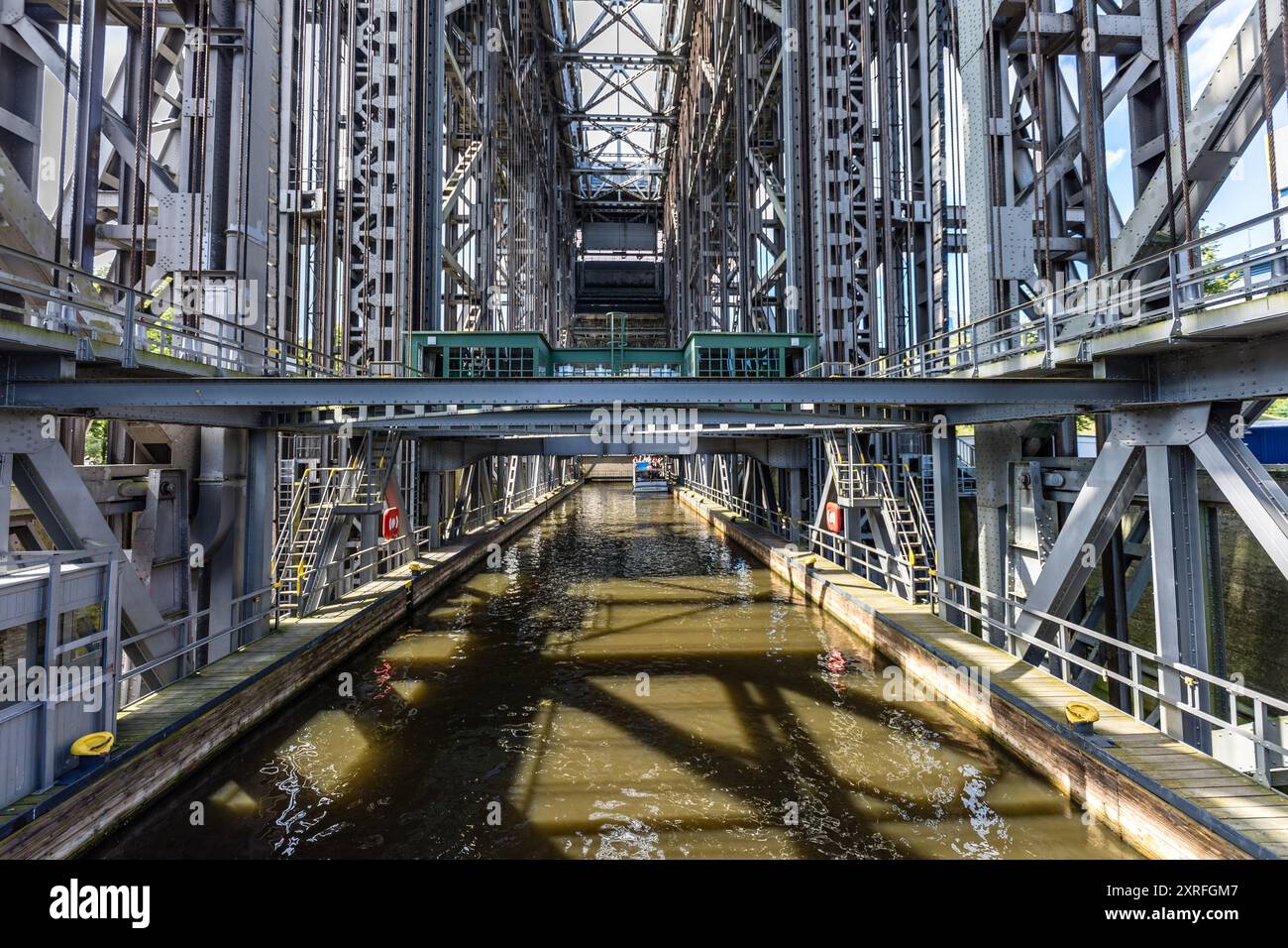 Cottbus, Germany. 10th Aug, 2024. View of the old Niederfinow boat lift ...
