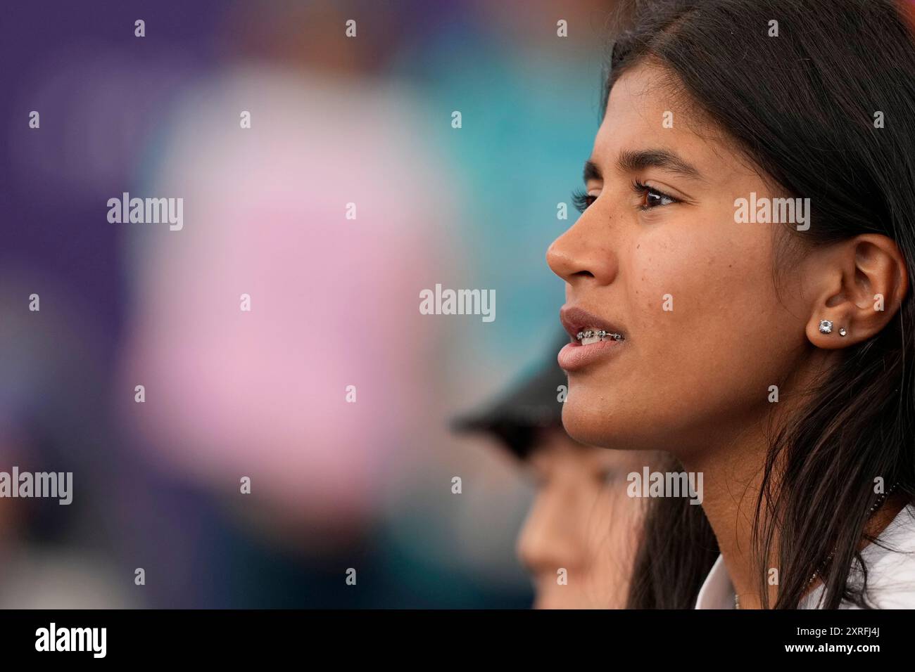 Netherland's India Sardjoe, known as B-Girl India, watches the B-Boys ...