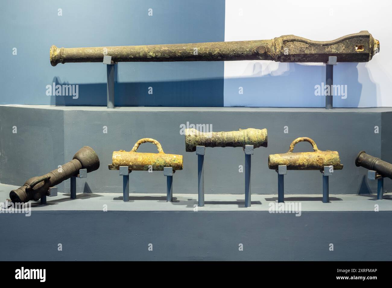 Different types of old cannons displayed at the National Museum of the ...