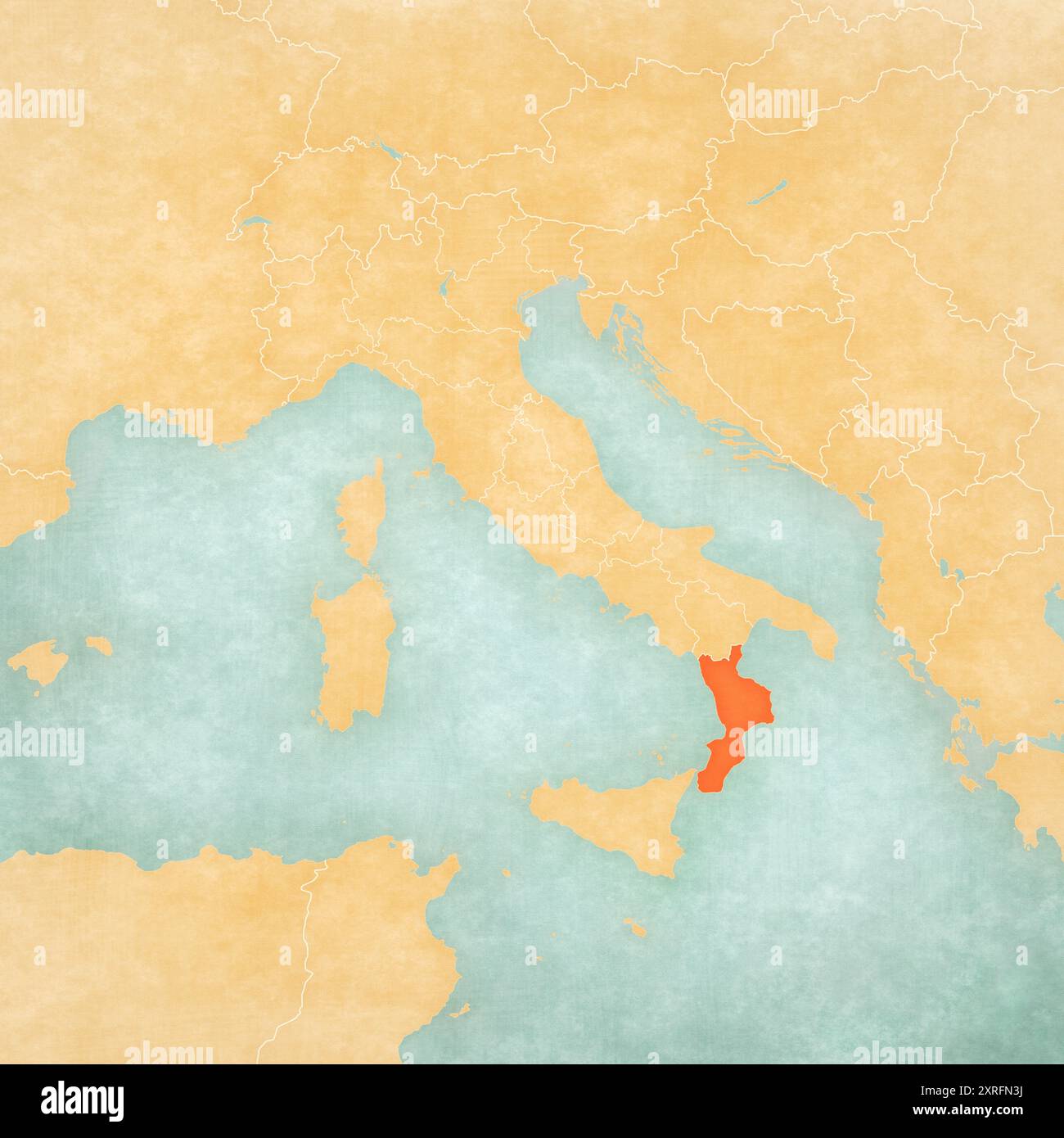 Muttetti Di Calabria Italy Map Map Of Calabria Hi Res Stock