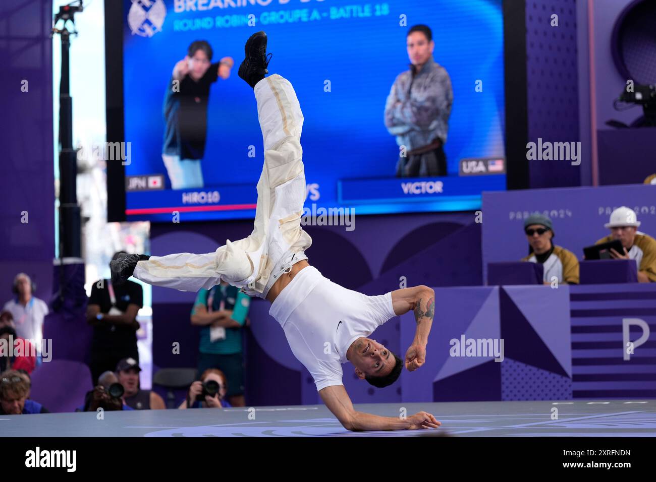United States Victor Mantalvo, known as B-Boy Victor competes during ...