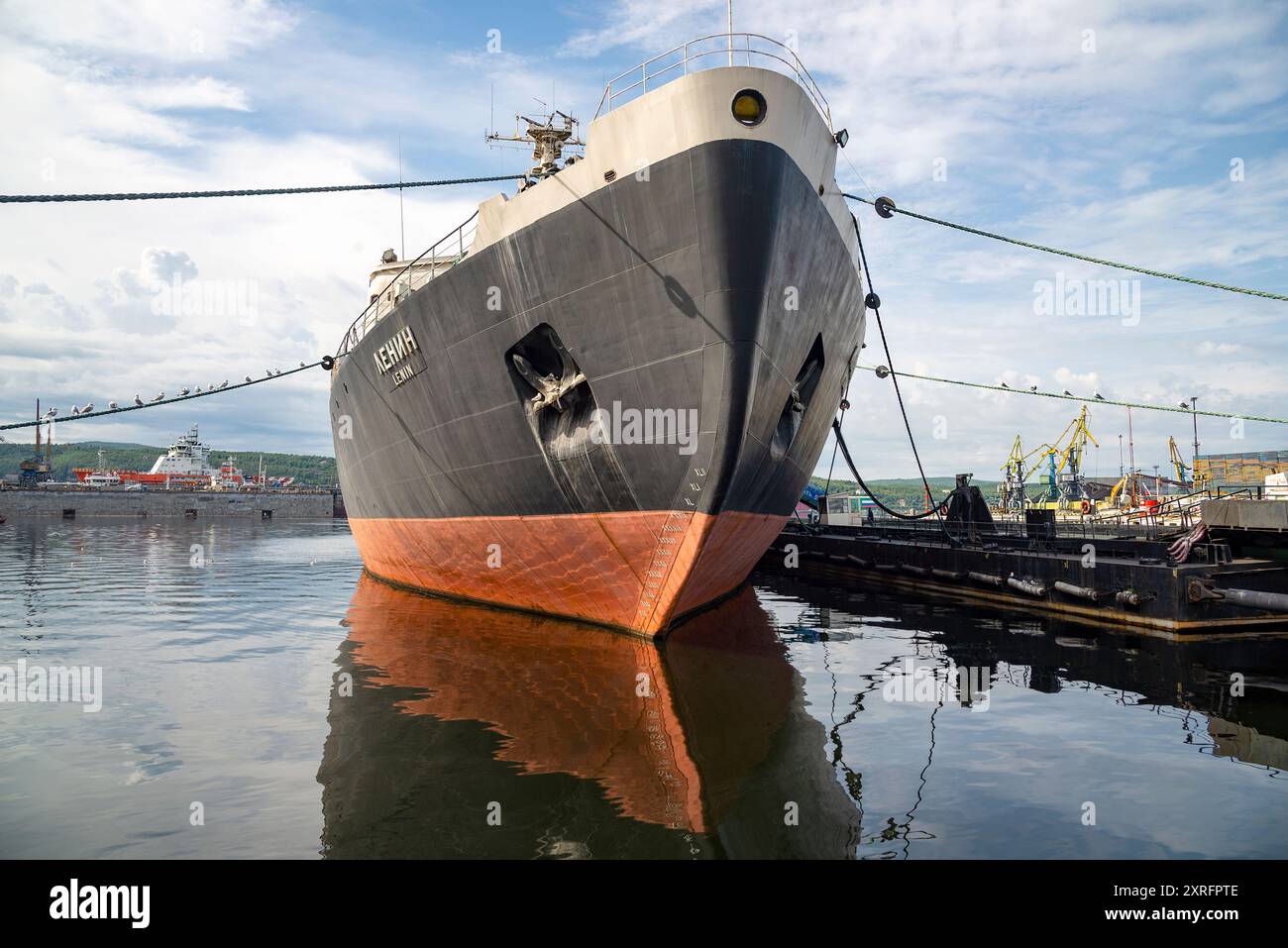 MURMANSK, RUSSIA - JULY 28, 2024: Nuclear icebreaker Lenin close-up ...