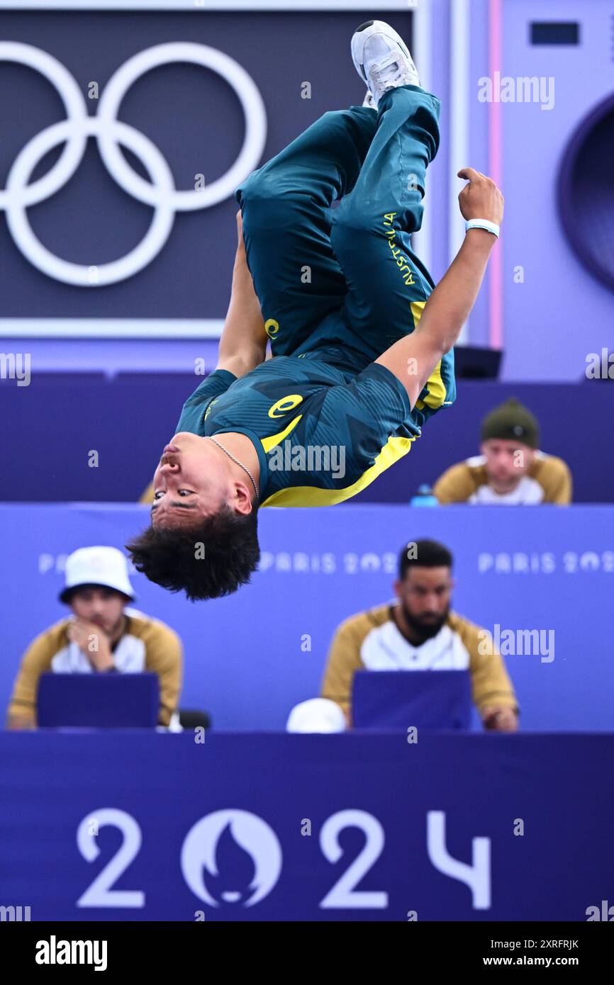 Paris, France. 10th Aug, 2024. Australian breaker Jeff Dunne, also ...