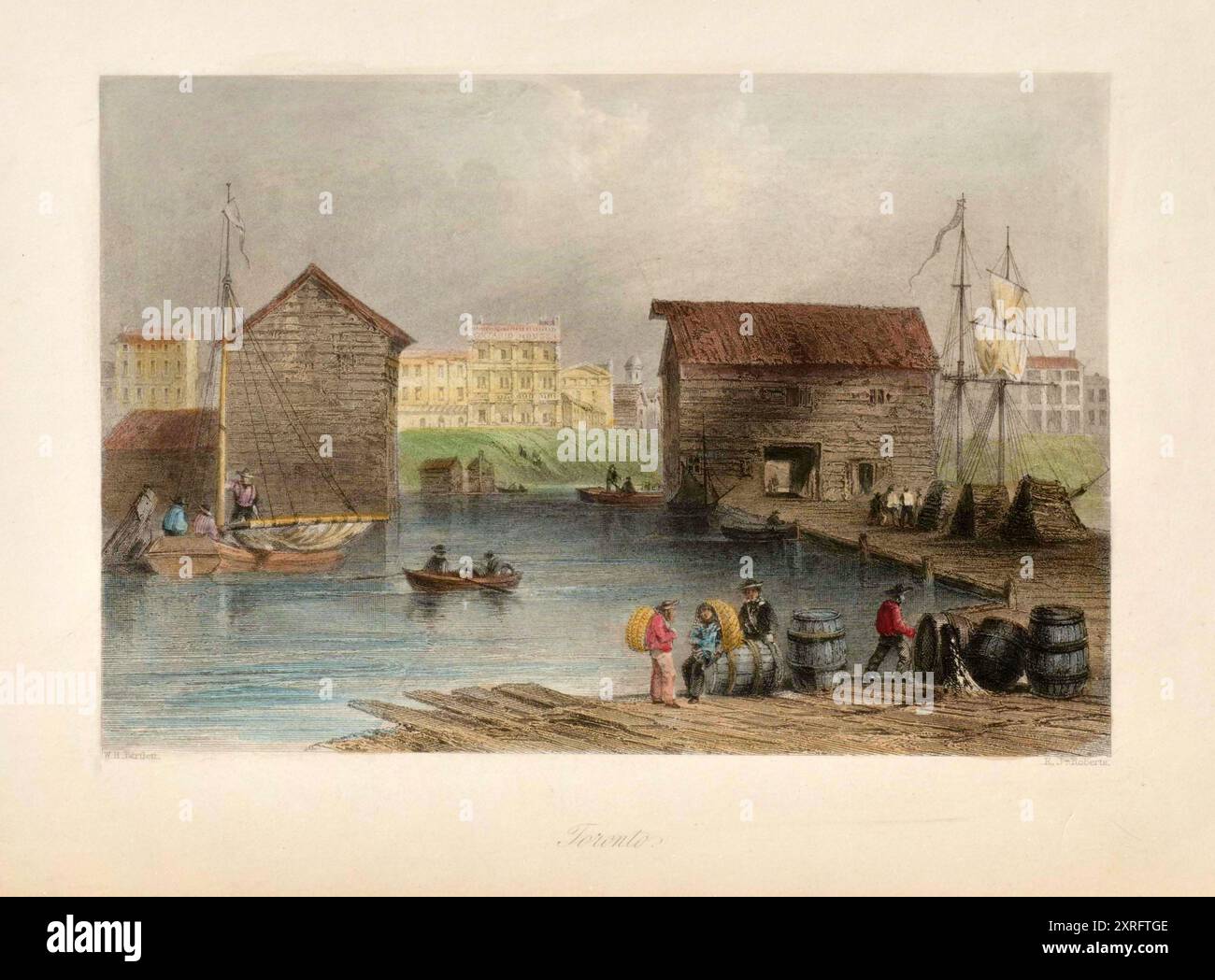 Toronto Scene. Vintage Lithography of Canada. Canadian scenery, by N.P ...
