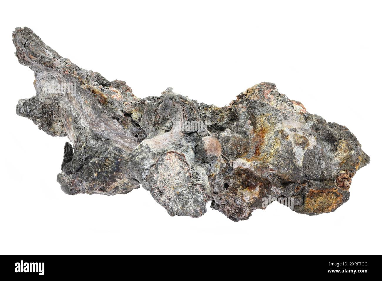 native lead from Lautenthal, Harz, Germany isolated on white background ...