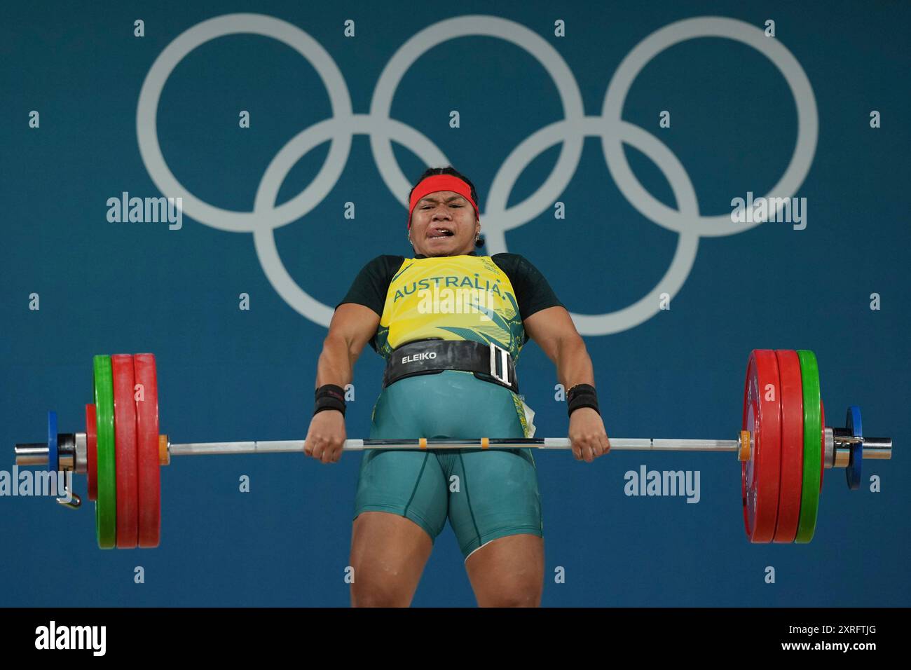 Eileen Cikamatana of Australia competes during the women's 81kg ...