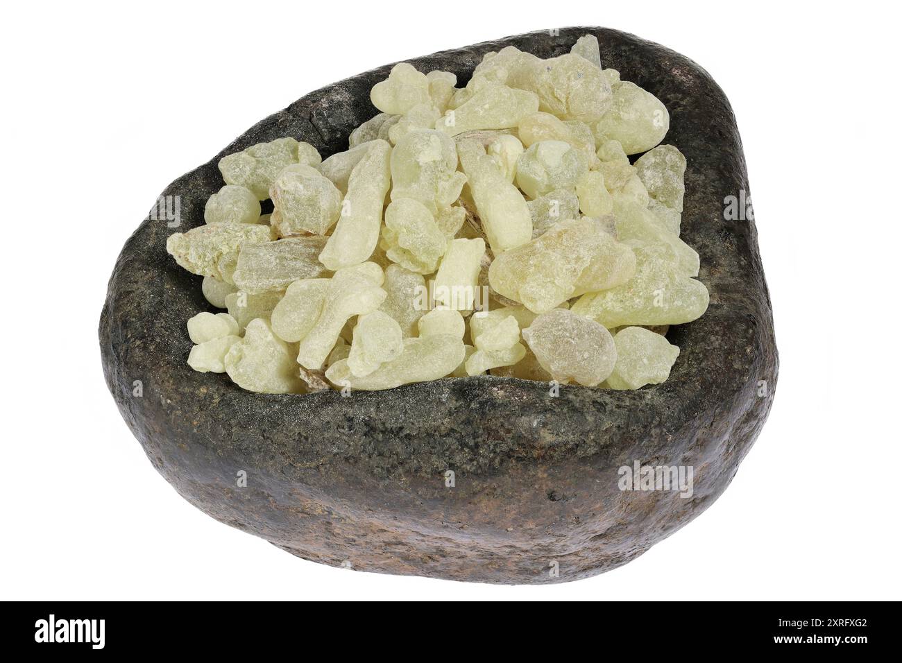Al-Hojari Boswellia sacra frankincense resin from Oman in a stone bowl ...