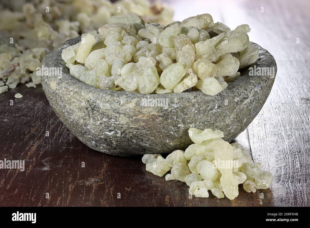 Al-Hojari Boswellia sacra frankincense resin from Oman in a stone bowl ...