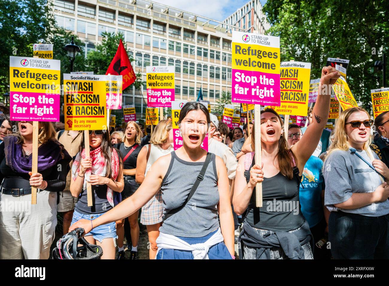 London, UK. 10th Aug, 2024. Outside the offices of Reform UK in ...