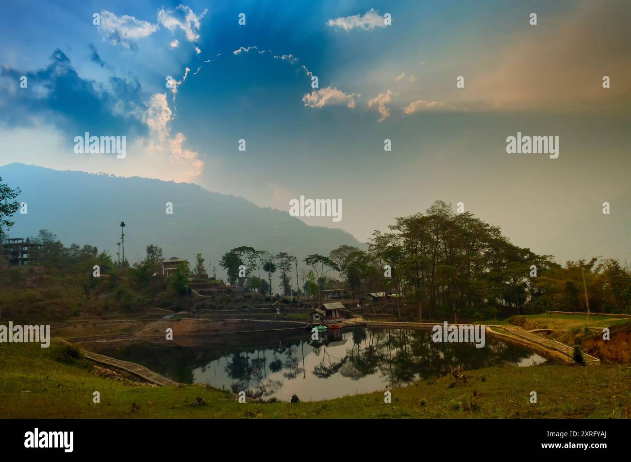 Sunset sky over Chayatal or Chaya Taal, West Sikkim, India, Nature ...