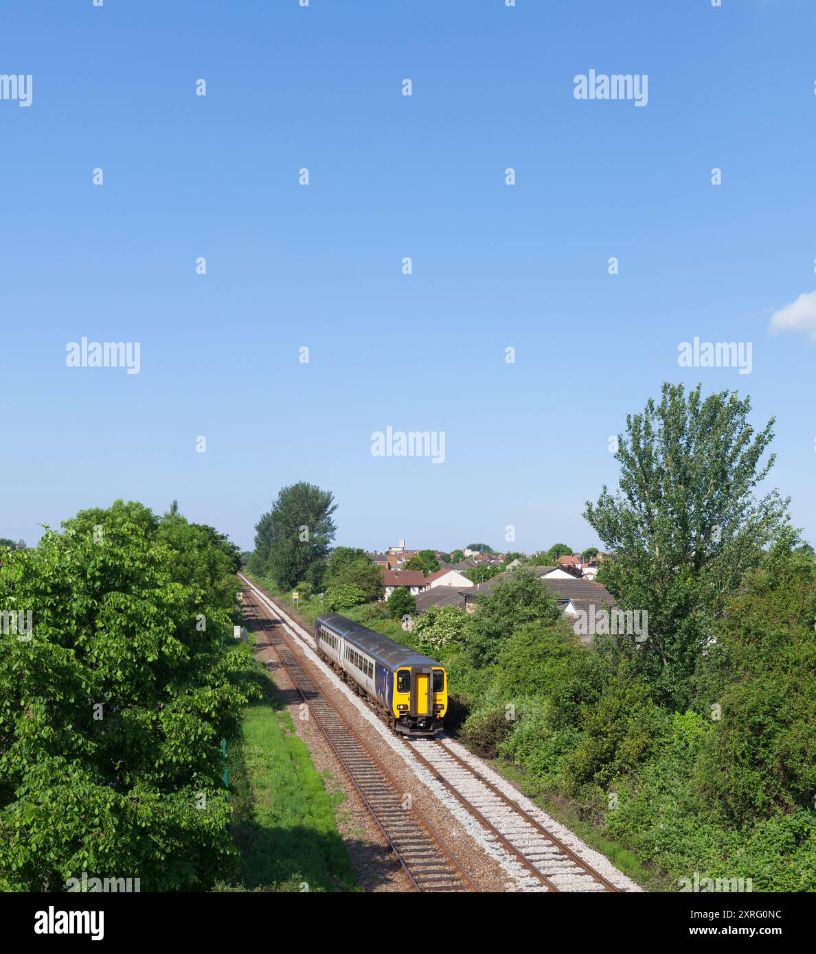 Northern Rail class 156 diesel multiple unit train 156490 on the Morecambe branch line railway ...