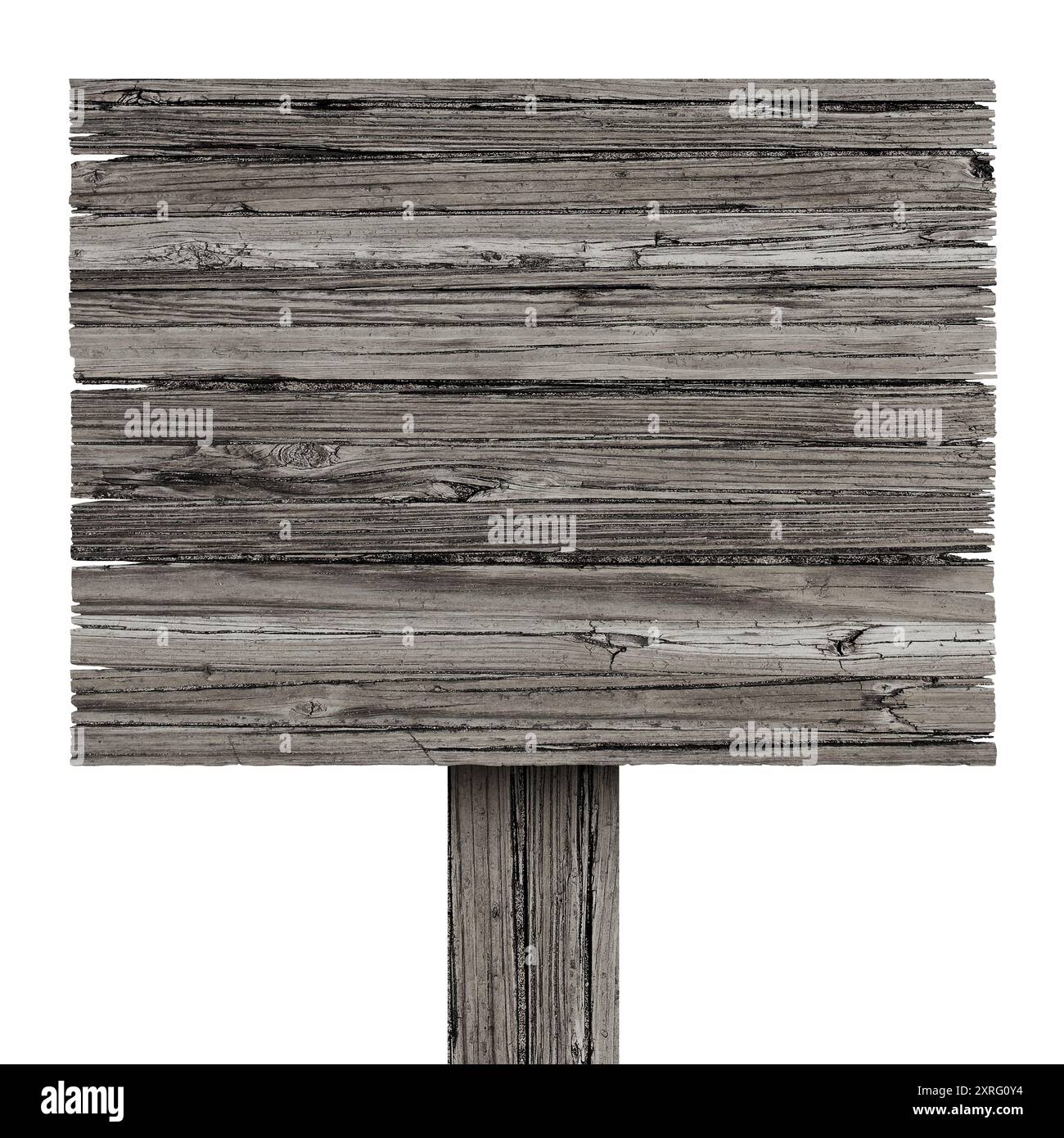 Rustic Old Grunge Weathered Wood Sign isolated on a white background as ...