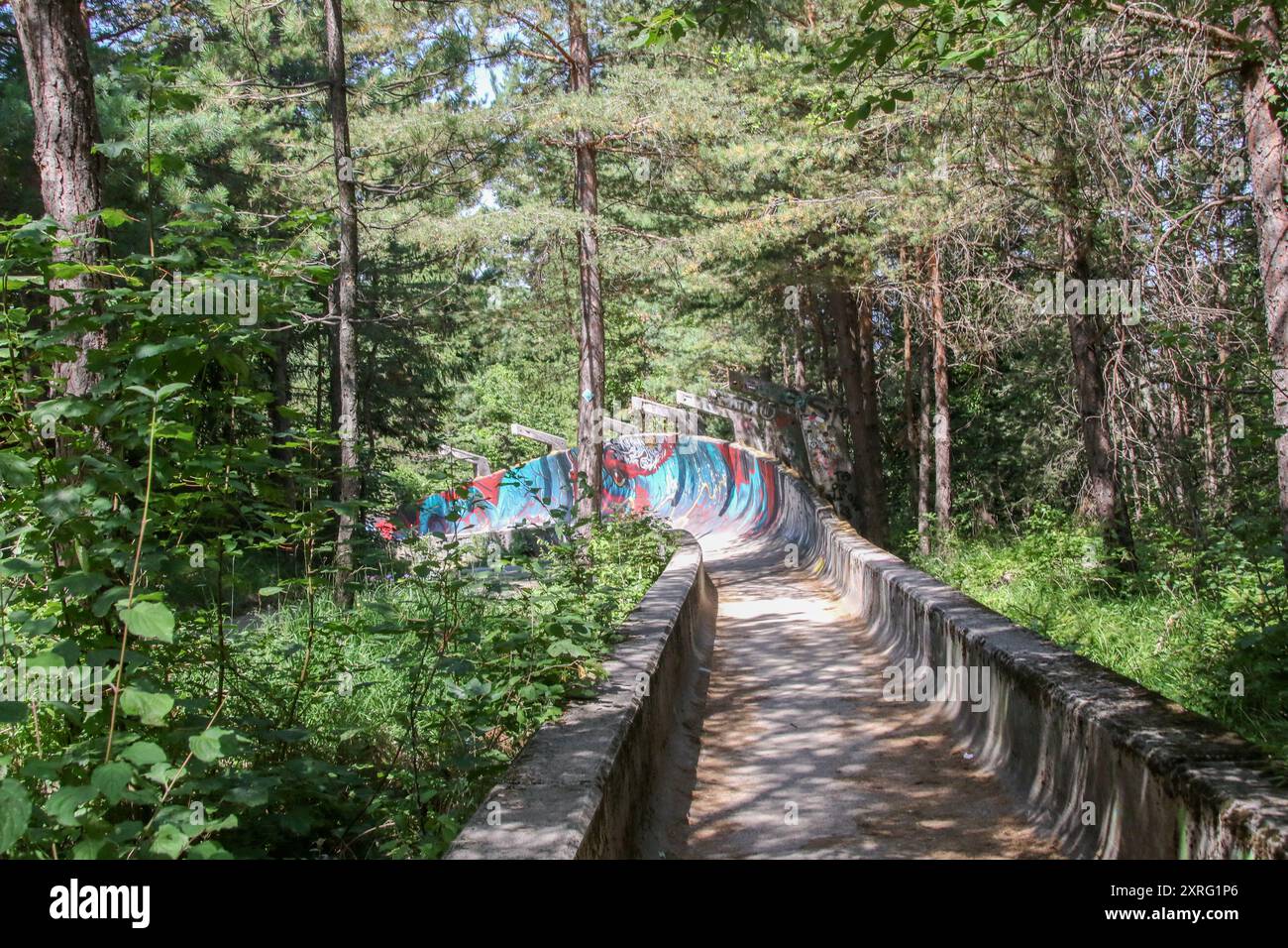 Abandoned Olympic Bobsled Track, Sarajevo, Bosnia Stock Photo - Alamy