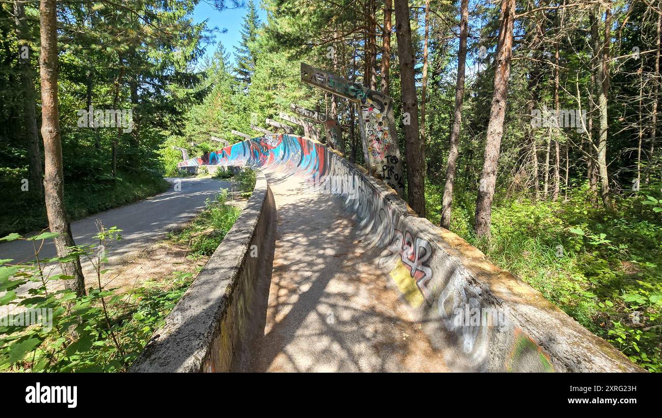 Abandoned Olympic Bobsled Track, Sarajevo, Bosnia Stock Photo - Alamy
